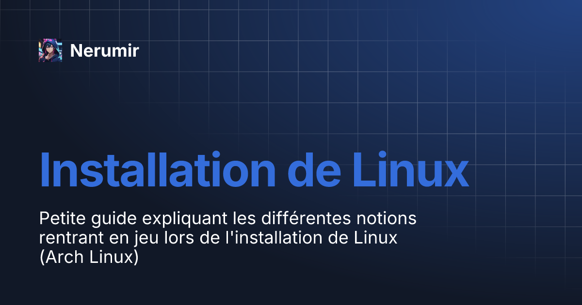 Installation de Linux | Nerumir