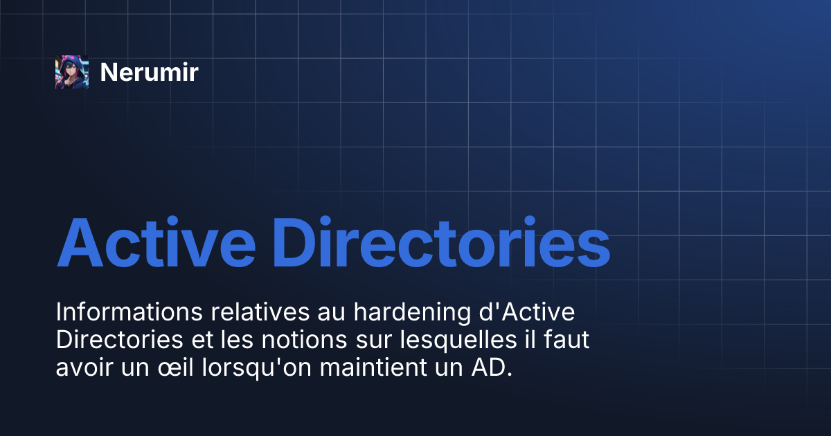 Active Directories | Nerumir