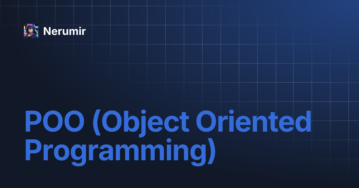 Poo Object Oriented Programming Nerumir 9452